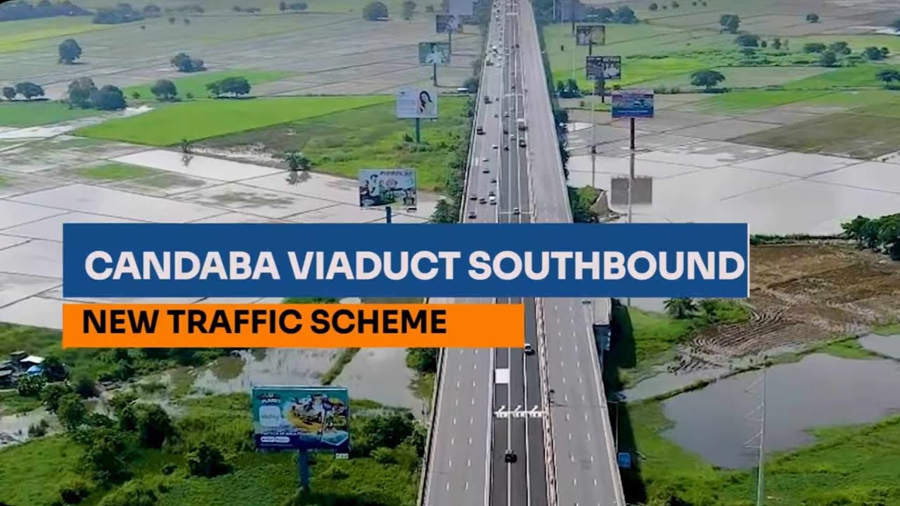 NLEX Candaba Viaduct Southbound New Traffic Scheme - YouTube