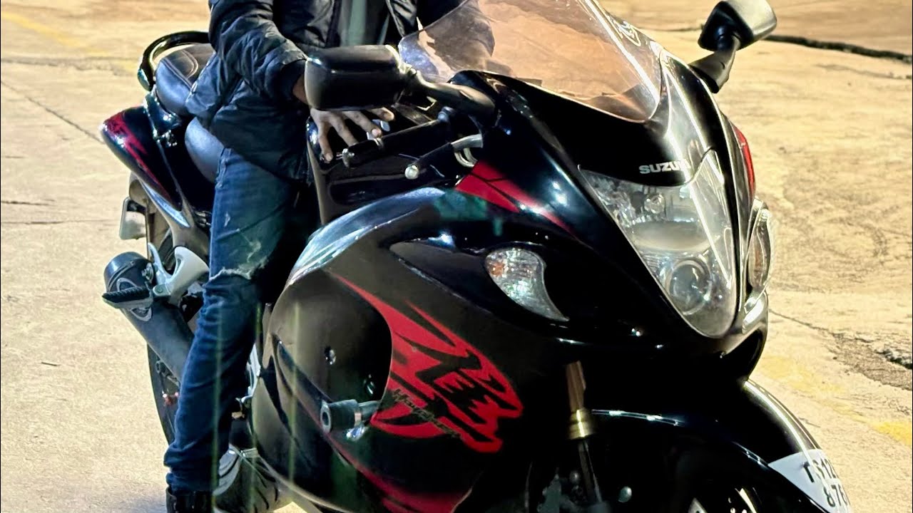 Hayabusa 1300cc on ride black color full speed - YouTube