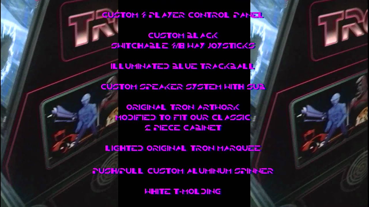 (Classic) Tron Original 4 Player Classic Upright Dream Arcade Machine ...