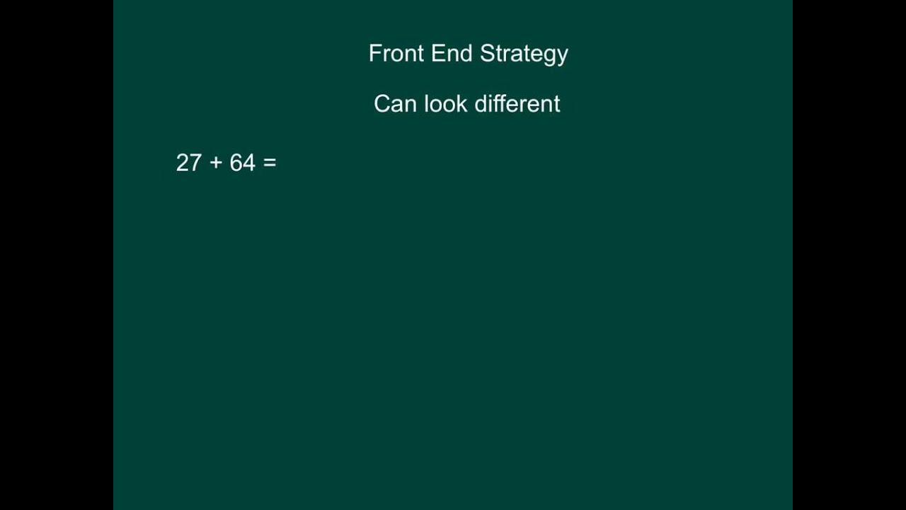 Front End Strategy: Mental Math Strategy - YouTube