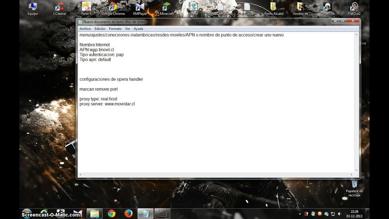 Internet gratis Con opera handler android movistar /funciona 15/1/2014 ...