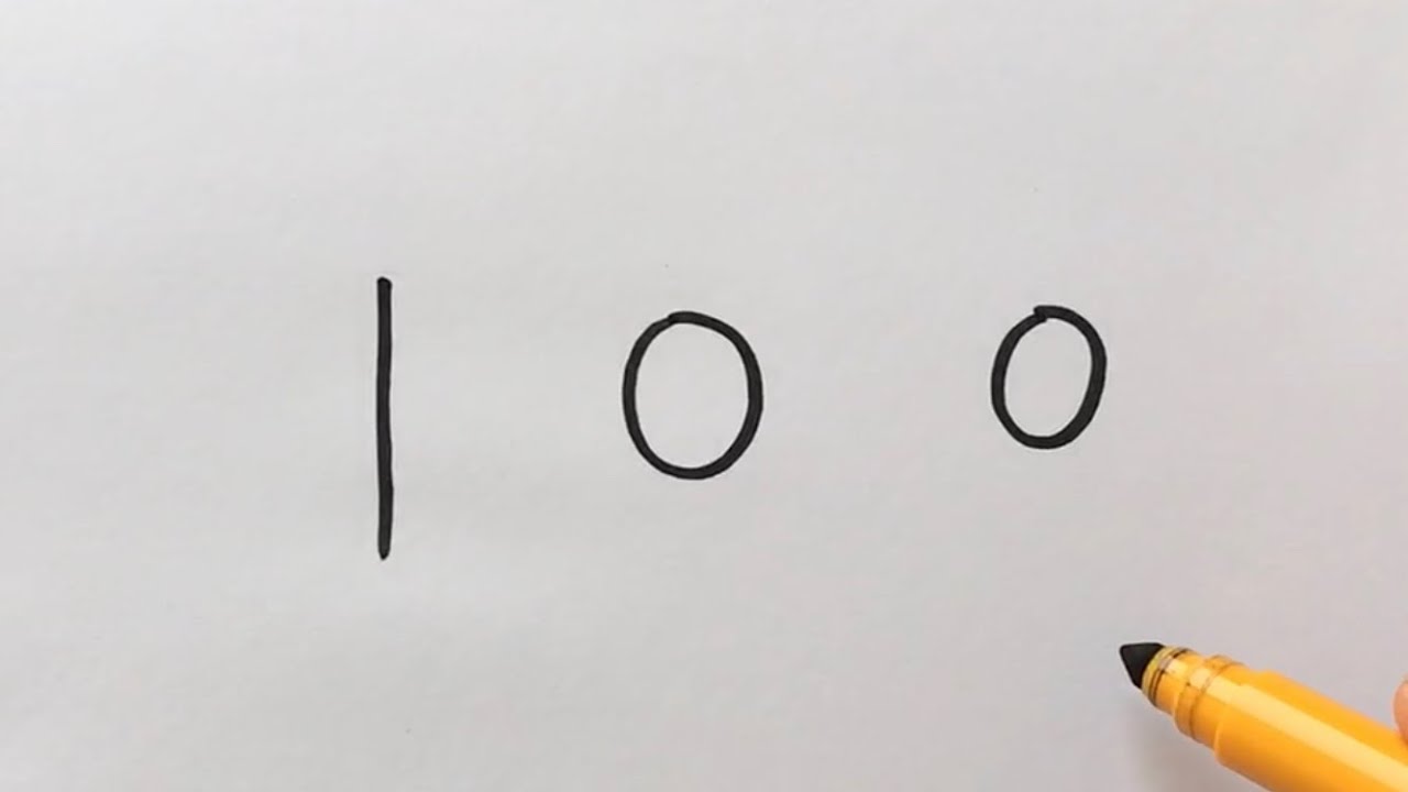How to Draw a Notebook and Scissor Picture from number 100 - YouTube