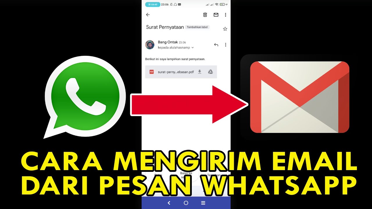 Cara Kirim Email dari WA - YouTube