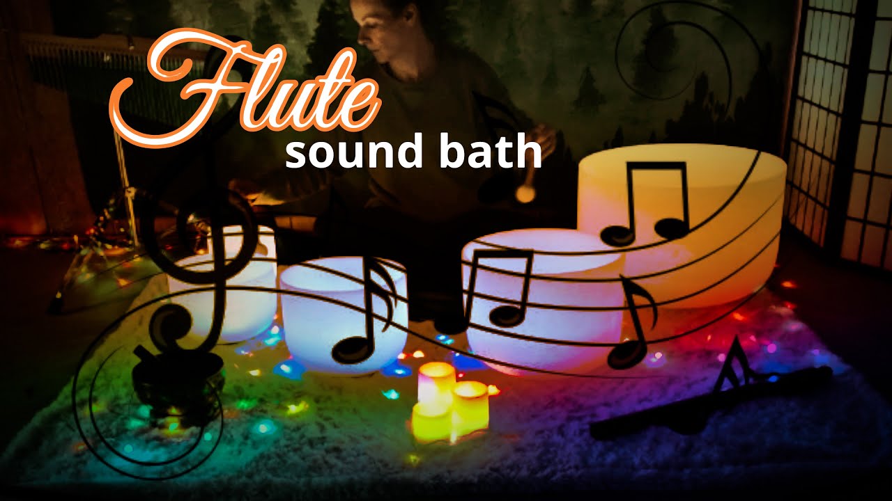 Sound bath - Singing crystal bowls 83 - with Native American flute ...