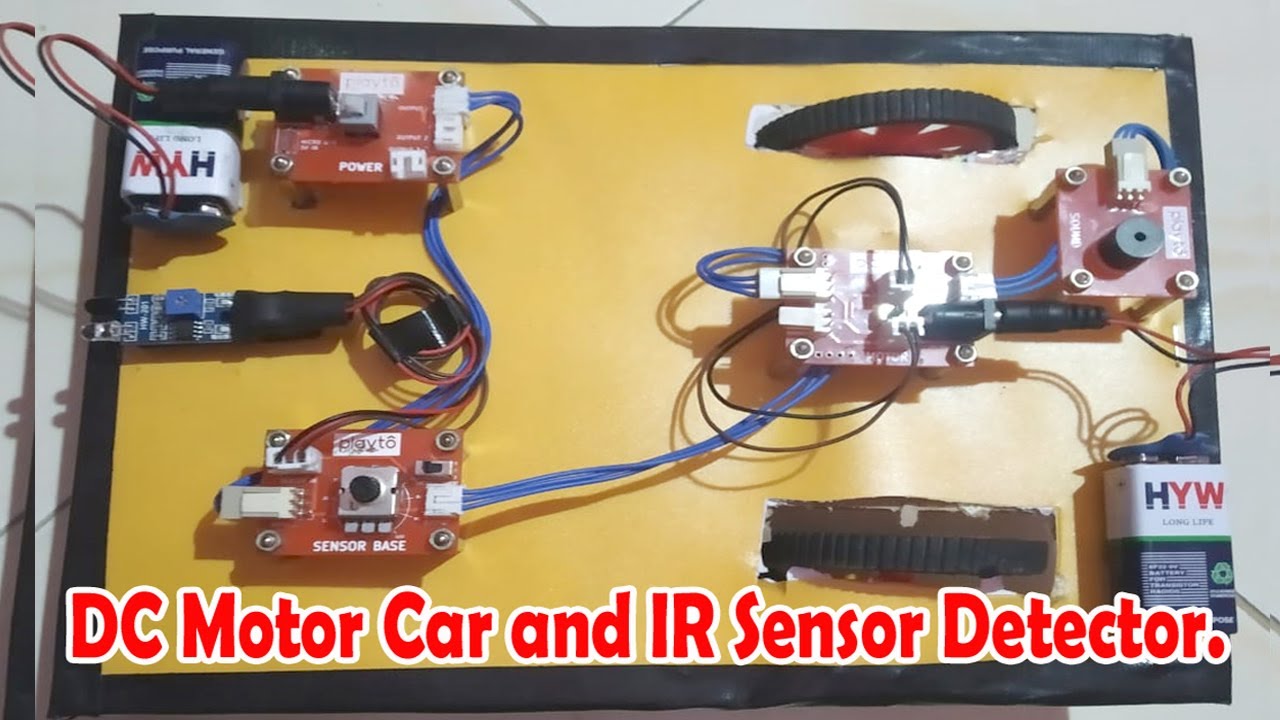 DC Motor Car and IR sensor detector. - YouTube