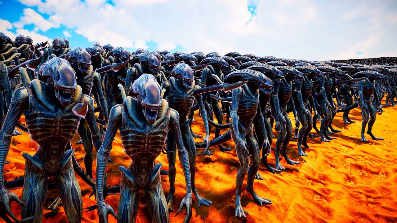 1 MILLION Aliens VS 10,000 Predators ! Who Will Win ? Ultimate Epic ...