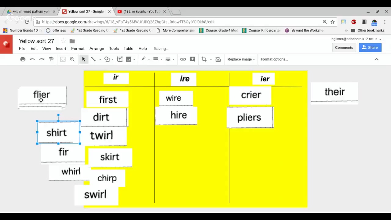 words their way within word patterns sort 27 - YouTube
