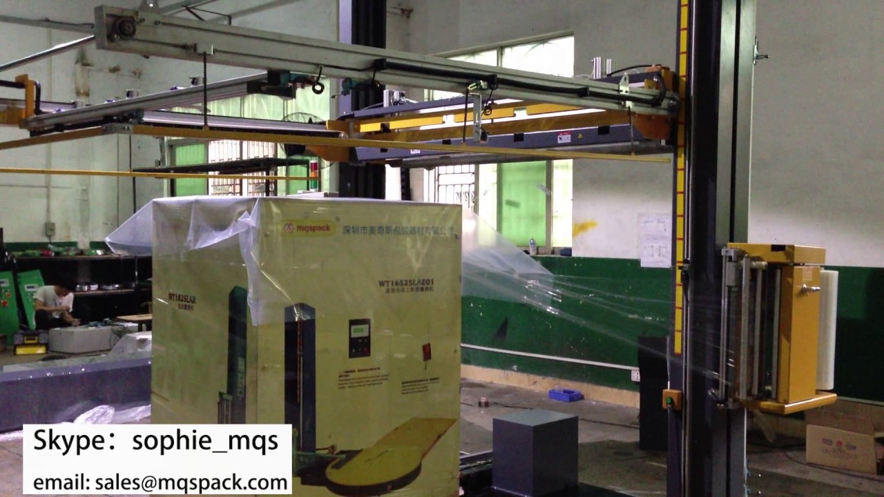 Remote Control Pallet Wrapper with Top Sheet Dispenser/ MP206D - YouTube