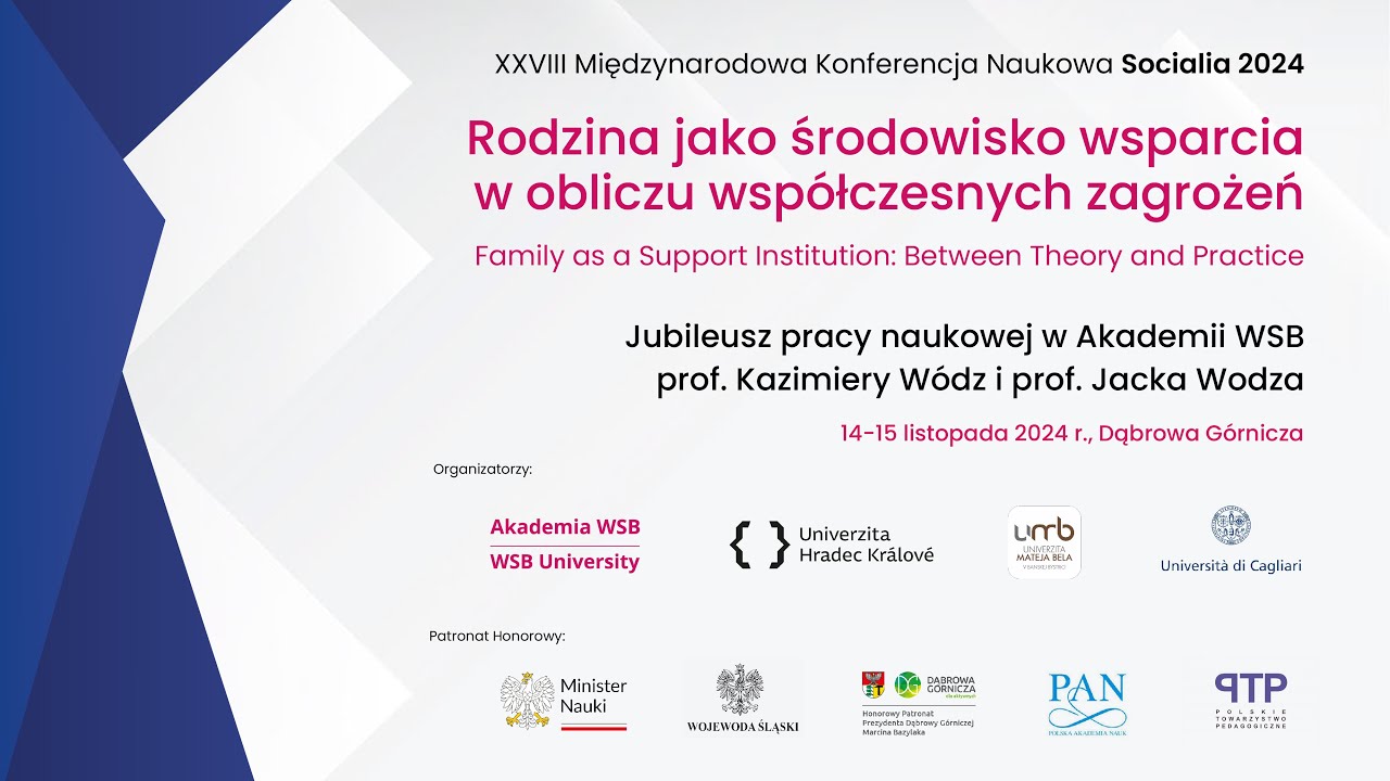 XXVIII Międzynarodowa Konferencja Naukowa Socialia 2024. - YouTube