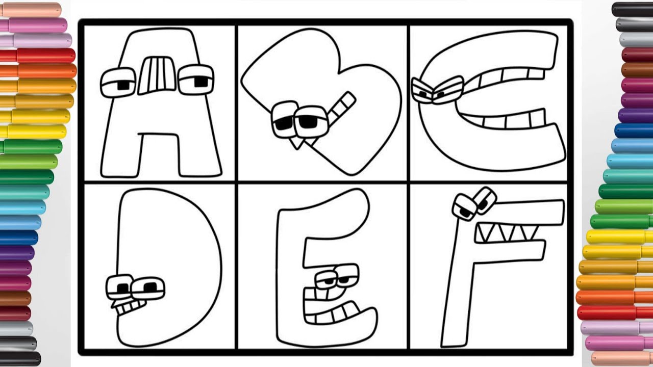 Alphabet Lore Coloring Pages / How to color Alphabet Lore A, B, C, D, E ...