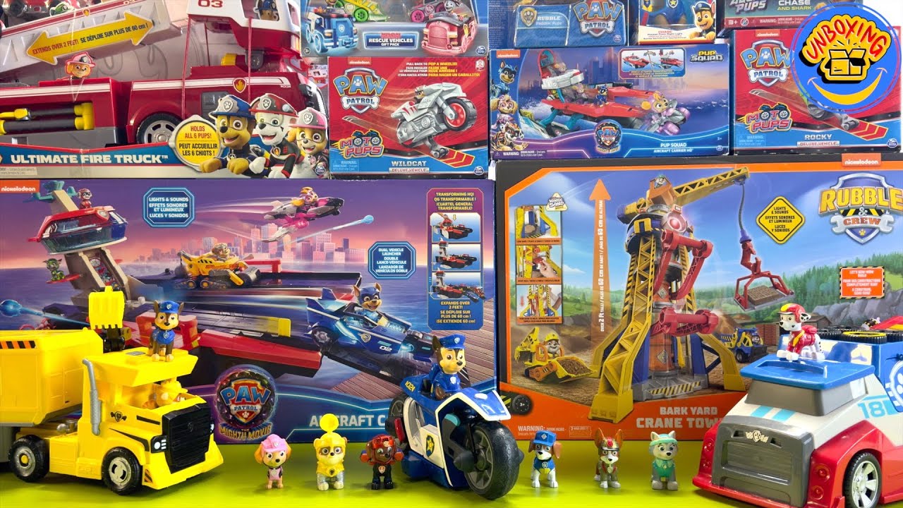 Paw Patrol Mystery Collection Unboxing Review°-°Neon Rescue vehicle ...