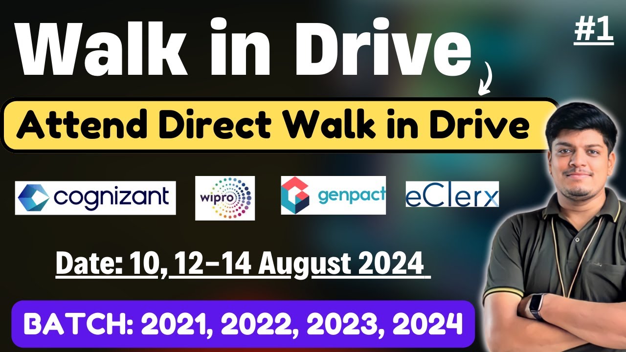 🔥Cognizant, Genpact, Wipro, Eclerx Direct Walk in Drive | Date: 10-14 ...