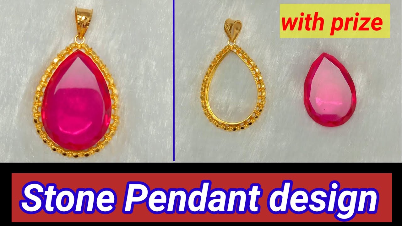 Gold stone pendant design 2024//Stone pendant design//स्टोन्स लाॅकेट ...