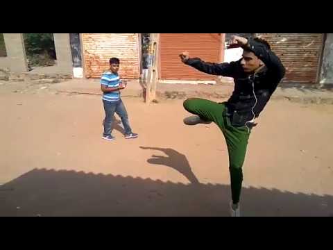 slow motion flying kick - YouTube