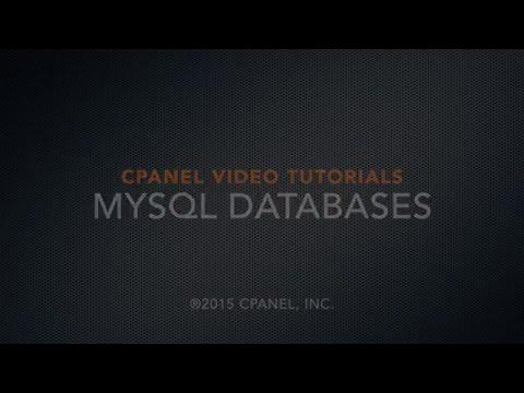 cPanel Tutorials - MySQL Databases - YouTube
