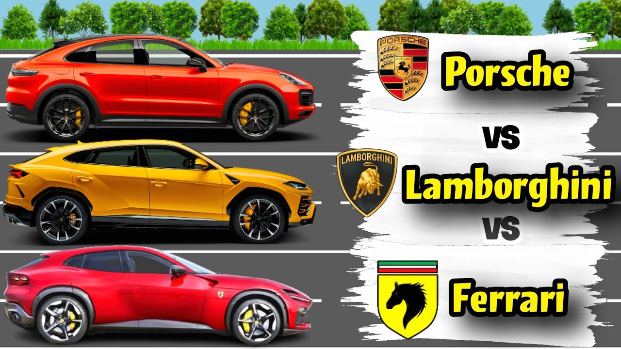 Ferrari Purosangue vs Cayenne vs Urus: Drag Race - YouTube