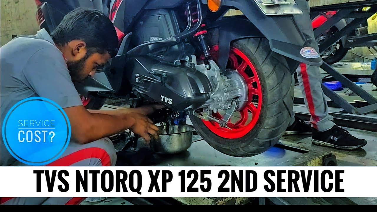 TVS NTORQ XP 125 2ND SERVICE - YouTube