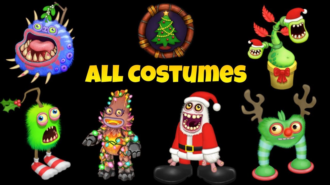 My singing monsters christmas costumes - YouTube