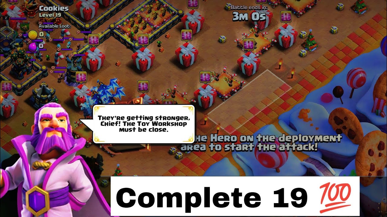 COC- how to complete kookies mission level 19 in 1 minute 😍 - YouTube