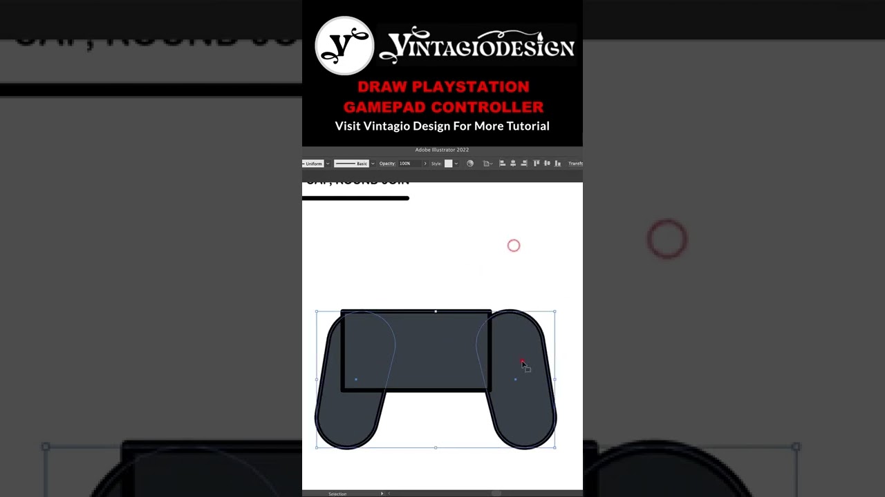 Fast Drawing Playstation Gamepad Controller with Adobe Illustrator # ...