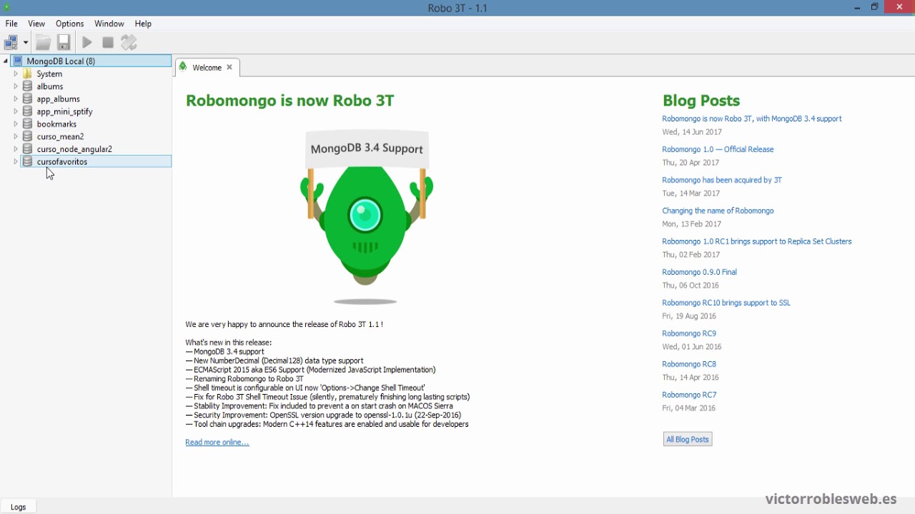 Mongodb Gui Administrar Visualmente Bases De Datos Nosql Con Robo3t
