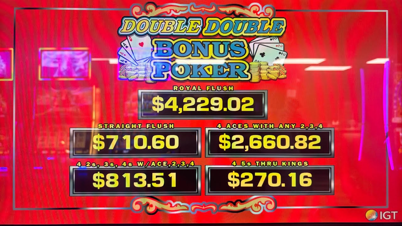 Progressive Double Double Bonus Video Poker - YouTube