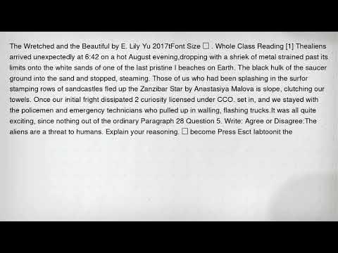 The Wretched and the Beautiful by E. Lily Yu 2017tFont Size square ...