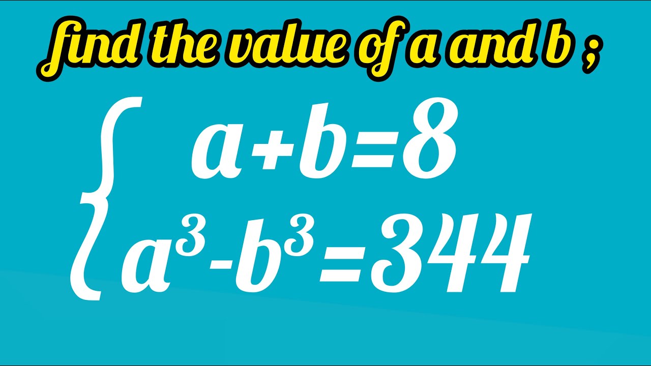 Olympiad mathematics • Learn how to solve the system for a and b ...