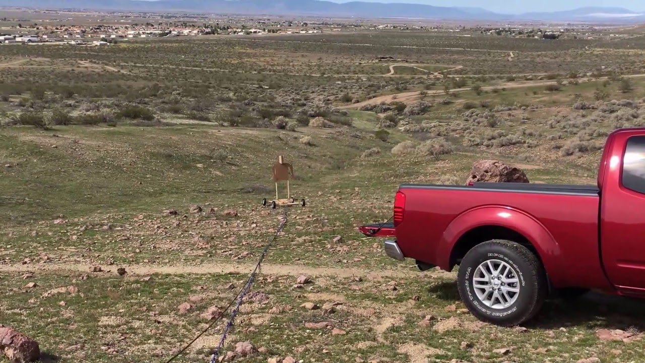 Homemade pulley system moving target - YouTube