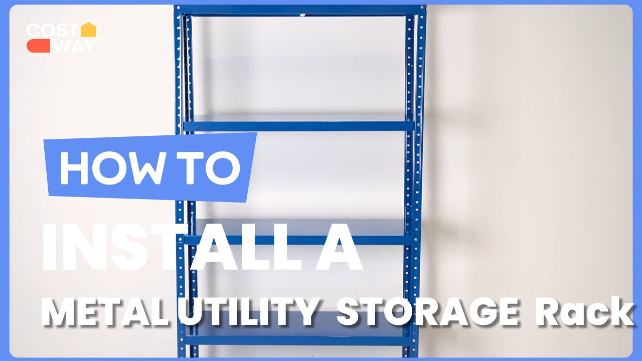 How to Install the 5-Tier Metal Utility Storage Rack | JZ10106#costway ...