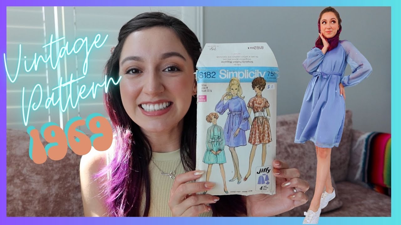 Sewing Vintage Pattern Simplicity 8182| Crafty Amy - YouTube