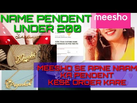 How to I ordered customize name pandent from meesho /name nacklace ...