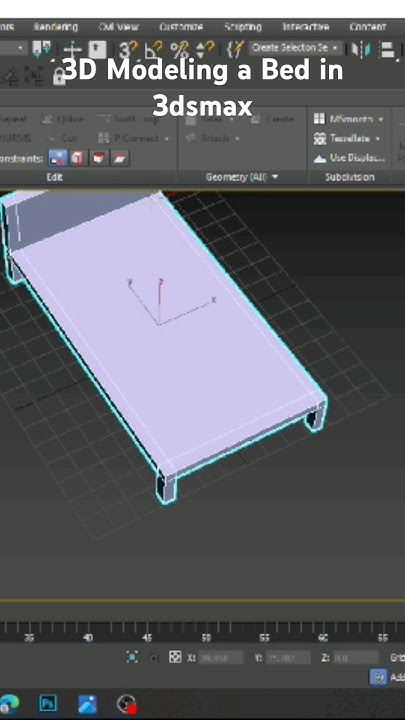 Bed Modeling in 3dsMax | How to Model #3d #interiordesign #3dsmax - YouTube