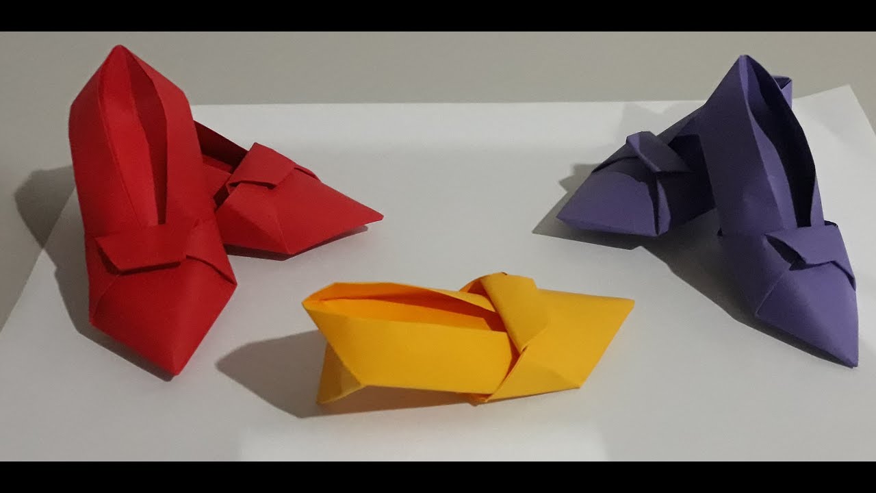 DIY Paper Shoes | Origami Shoes | Mini Paper Shoes | Kids Craft Moses ...