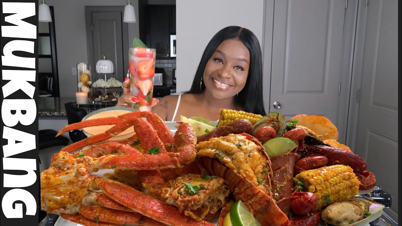 SEAFOOD BOIL LOBSTER + CRAB MUKBANG 먹방 EATING SHOW - YouTube