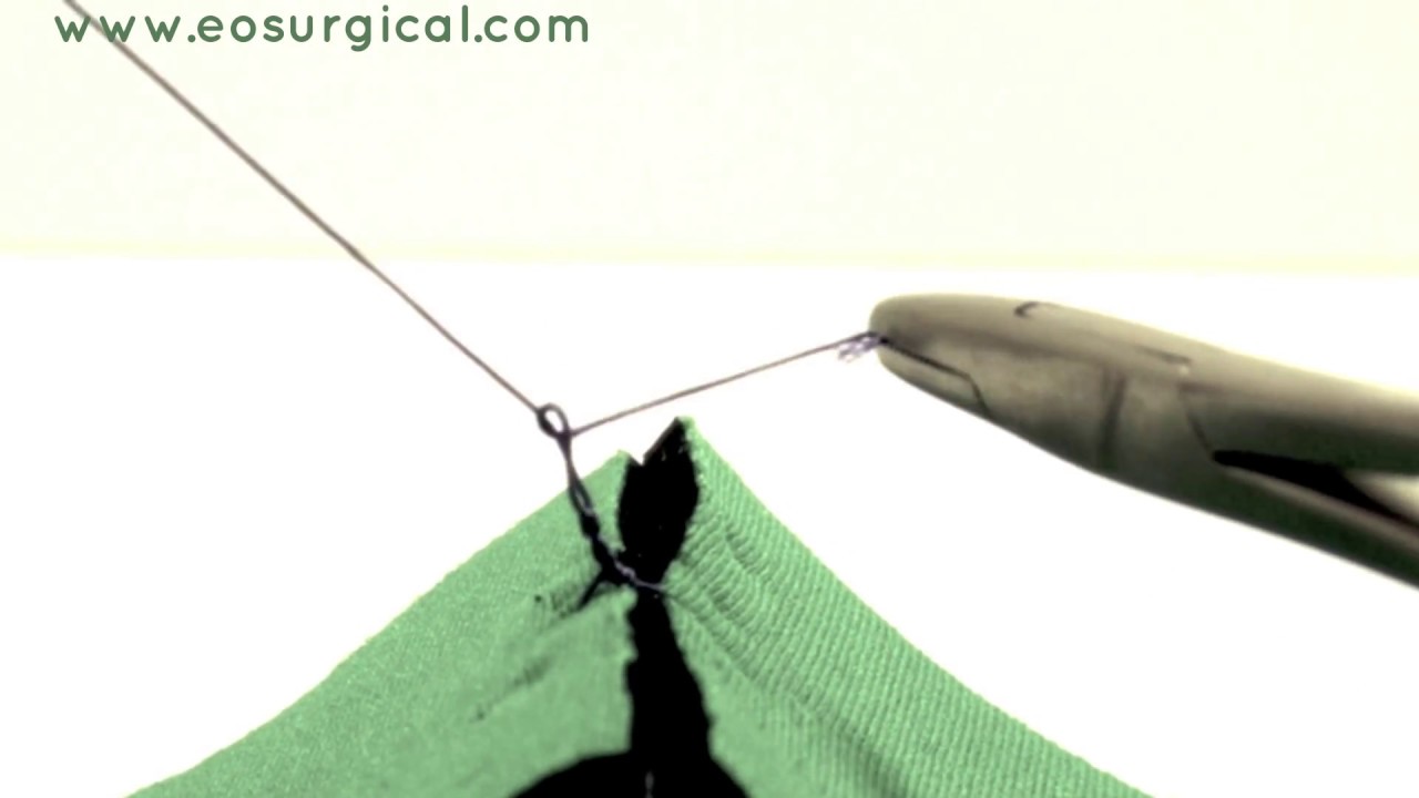 Interrupted suture + instrument tie - YouTube