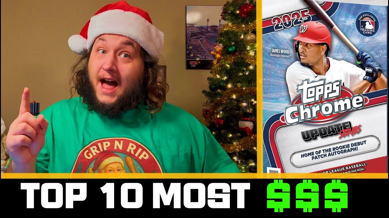 TOP 10 MOST VALUABLE CARDS IN 2025 TOPPS CHROME UPDATE - YouTube
