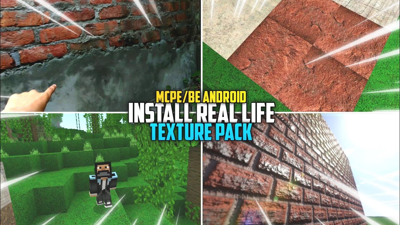 INSTALL REAL LIFE TEXTURE IN MINECRAFT PE IN HINDI STEVE GAMER 77 - YouTube