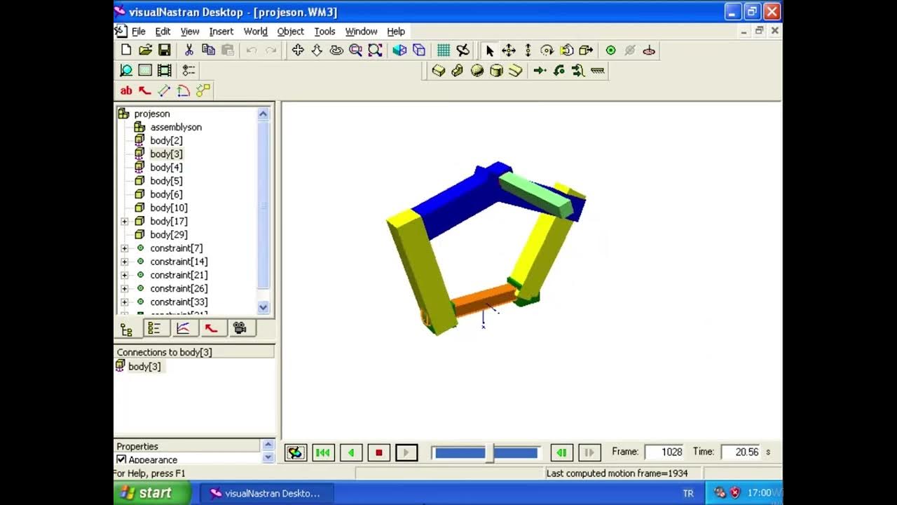 Multi Body Dynamics Project on Visual Nastran - YouTube