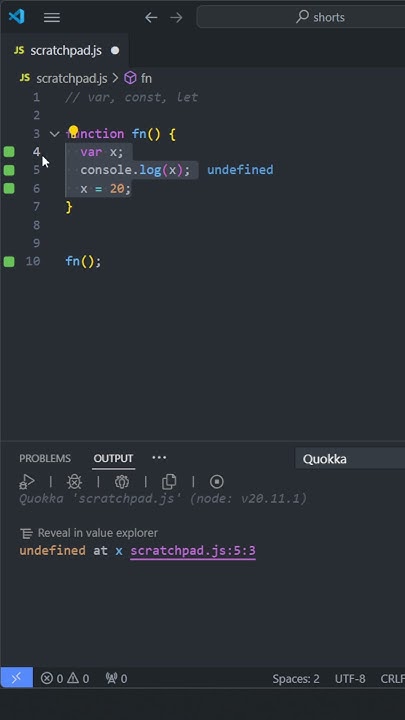 Varletconst In Js In 60 Seconds Coding Programming Javascript Computerscience 0919