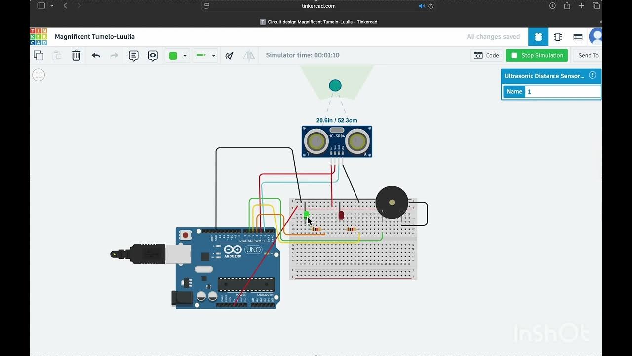 Arduino Ultrasonic Parking Sensor - YouTube