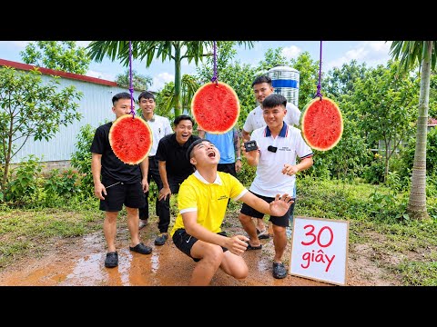 Hưng Vlog - Trò Chơi Đấu Giá Ăn Dưa Hấu Không Chạm Tay Thời Gian Ngắn Nhất Nhận Thưởng 500$