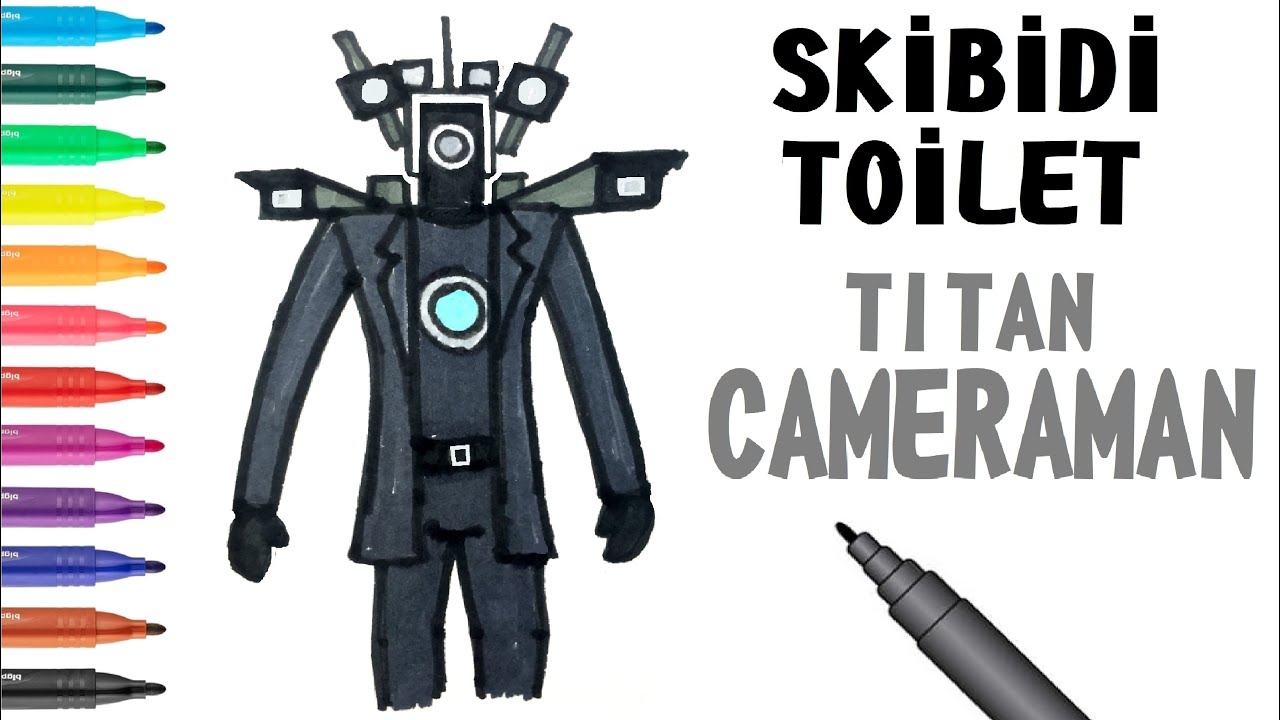 Easy Drawing Skibidi Toilet Titan Cameraman I Kolay Skibidi Toilet ...