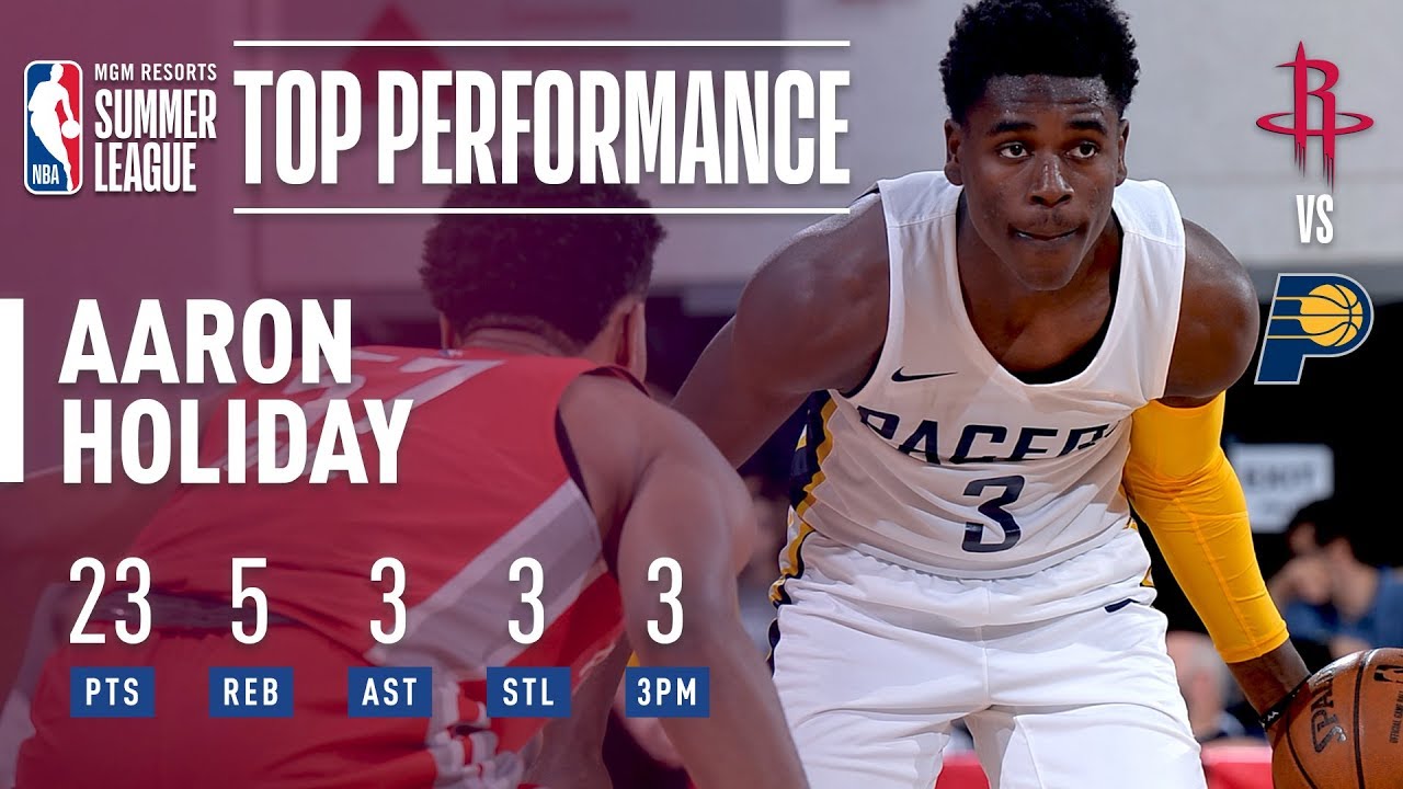 Aaron Holiday's Pacers Debut vs Rockets | 2018 NBA Summer League - YouTube
