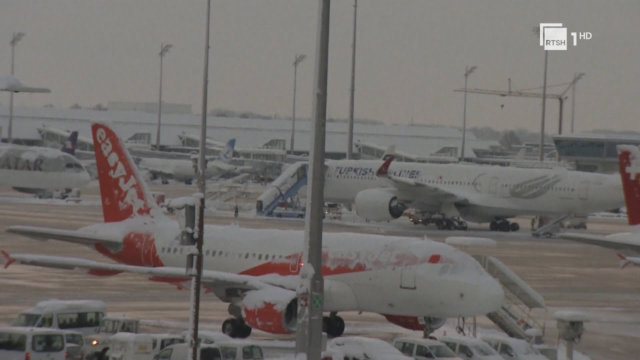 Moti i keq në Gjermani - Mbyllet sërish aeroporti i Mynihut | RTSH ...
