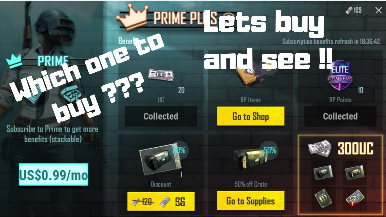 Lets Buy Prime Plus Subscription😇|Pubg Mobile India - YouTube