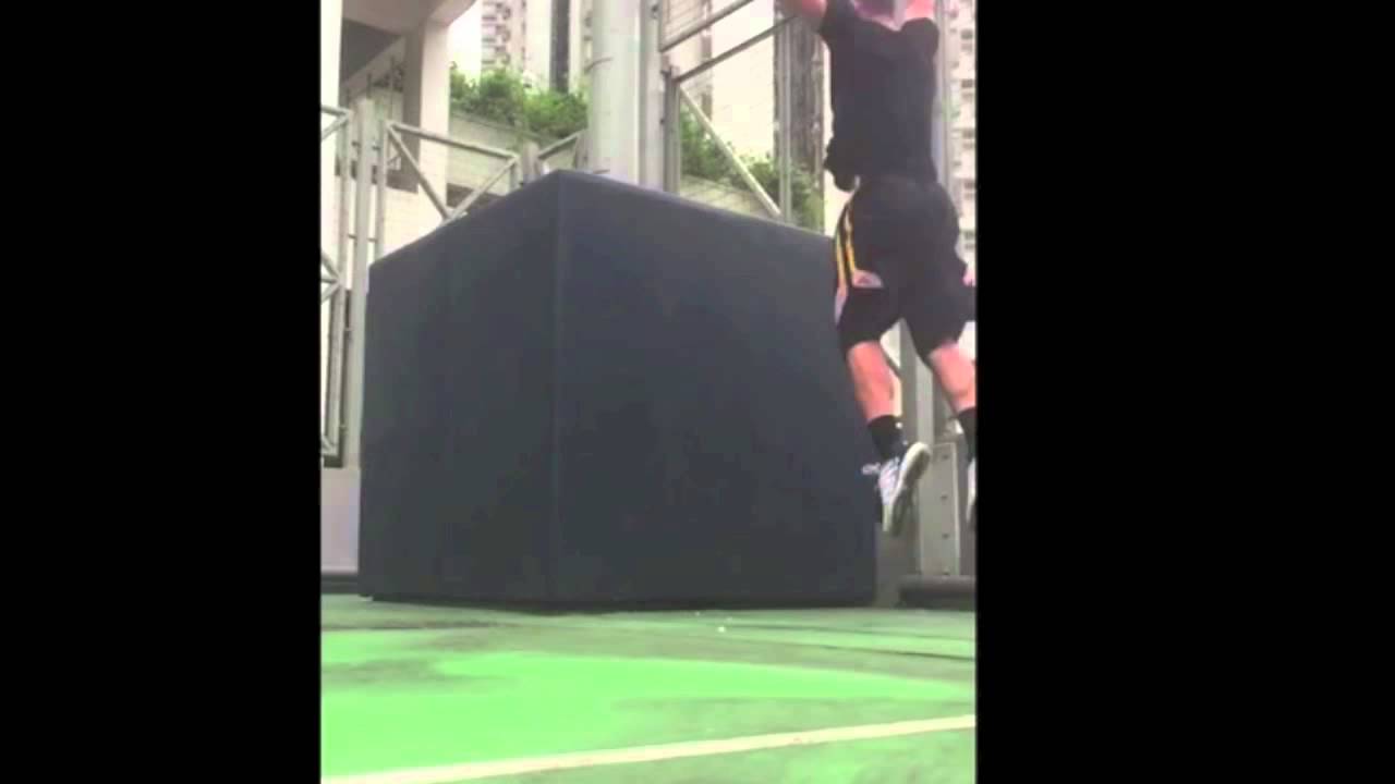 Box jumps-few dunks on high hoop- Road to 40 inch vertical jump - YouTube