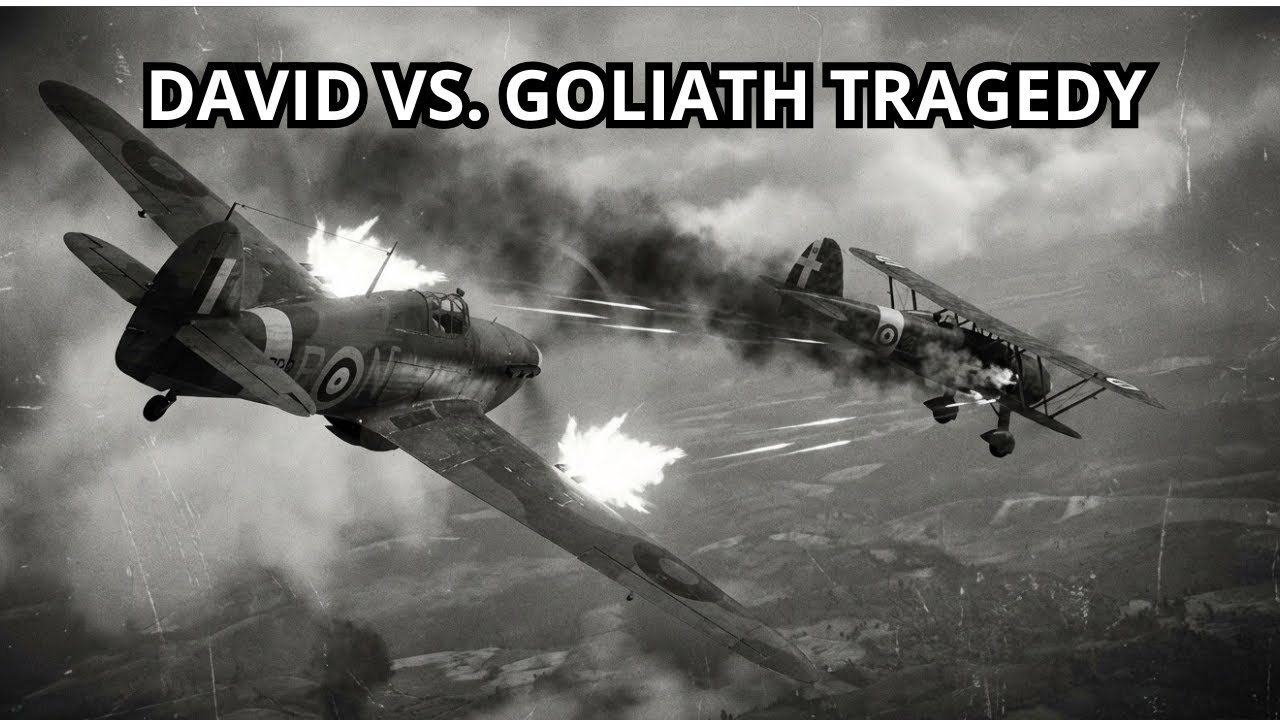 The Day Italy Sent CR.42 WW1 Biplanes Against WW2 British Hurricane ...
