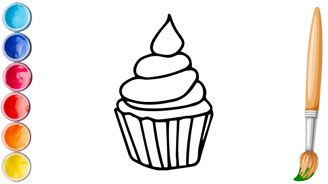 fun How to draw an easy mini cup cake step by step | Menggambar dan ...