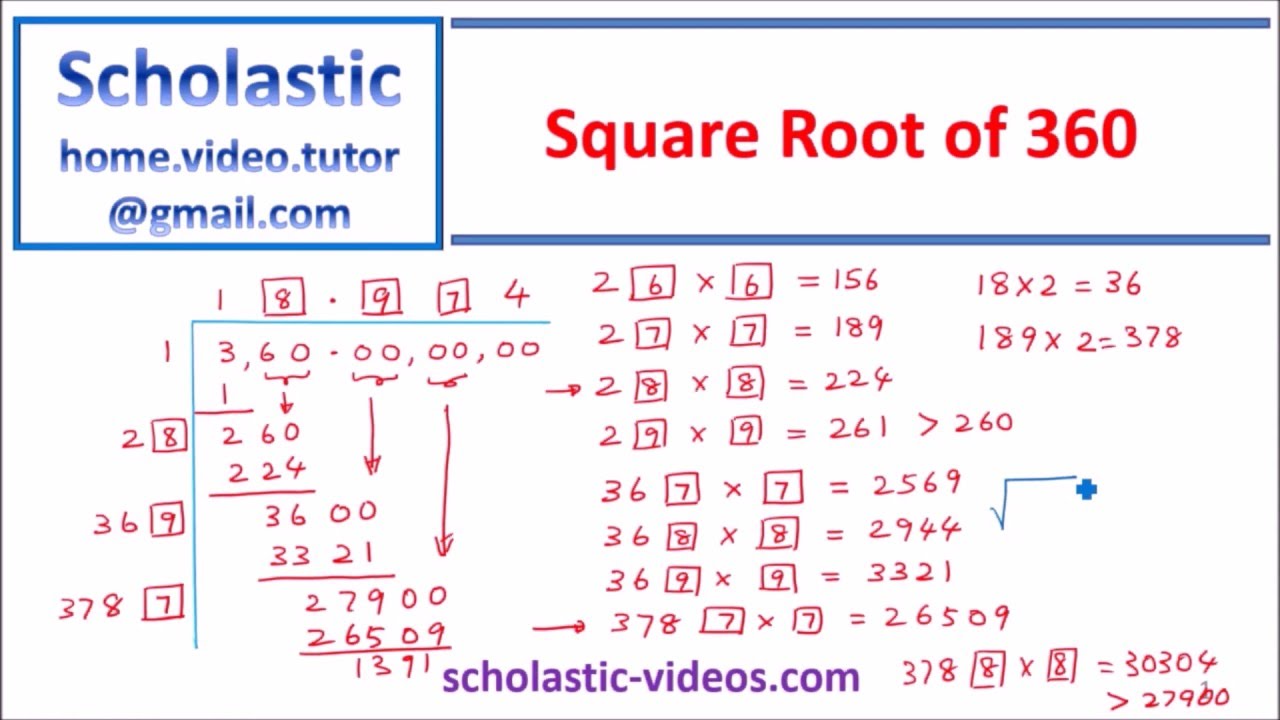 Scholastic SquareRoot 360 YouTube